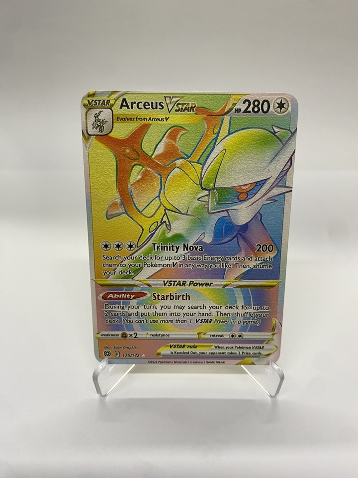 Arceus VSTAR Gold Metal Pokémon Card-Collectible Gift Display！Christmas ...