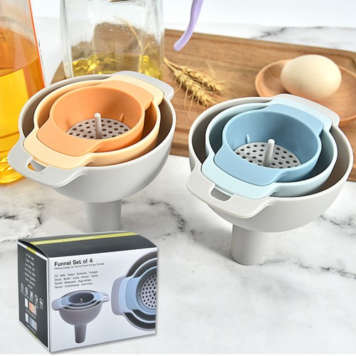 4in1 Multi-function Liquid Funnel kitchen Funnel Set Variety Large ...