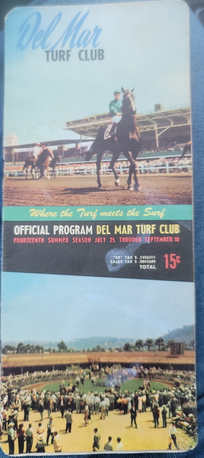 1954 Del Mar Turf Club Official Horse Racing Program | eBay