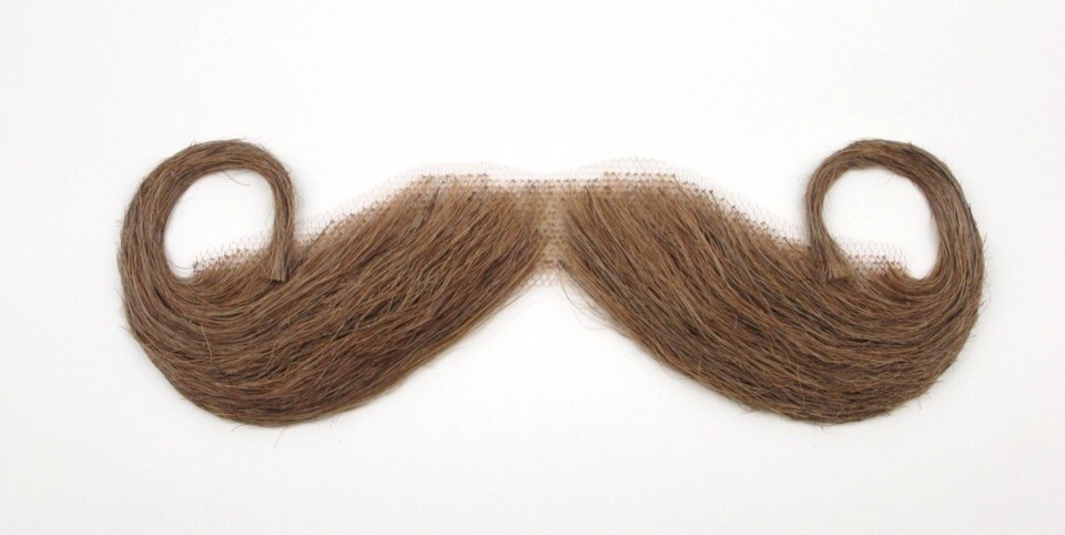 HUMAN HAIR HANDLEBAR MOUSTACHE COSTUME MUSTACHE GENTLEMAN DETECTIVE ...