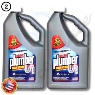 Mister Plumber Drain Opener Drain Cleaner 42 fl. oz. Lot of 2 Bottles ...