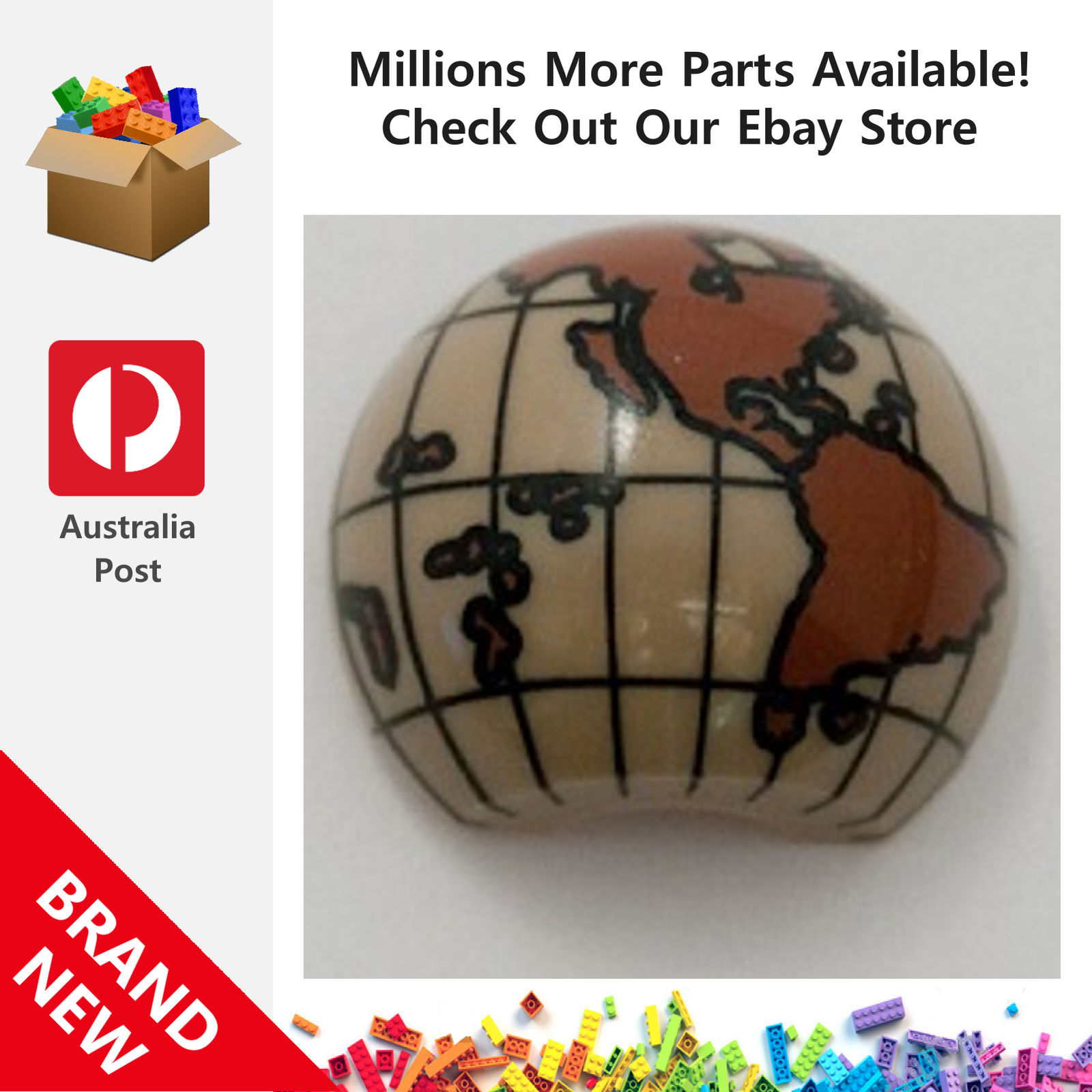 Genuine LEGO™ Dark Tan Cylinder Hemisphere 2 x 2 with Cutout 61287 ...