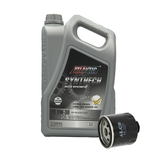 0W30 Fully Synthetic Engine Oil API SN ACEA C3/C2 5L + Oil FIlter ...