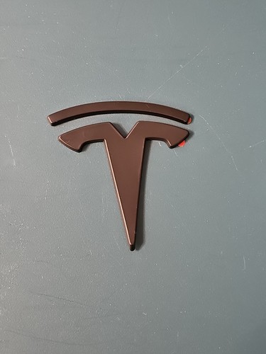 Fits Tesla MODEL 3 Rear Lid Trunk Emblem T Badge MATTE BLACK Logo OEM ...