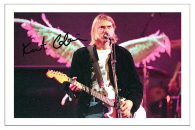 KURT COBAIN SIGNED PHOTO PRINT AUTOGRAPH MUSIC NIRVANA | eBay UK