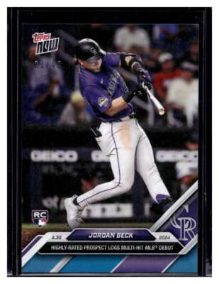 2024 Topps Now #137 Jordan Beck Blue Parallel #d /49 RC | eBay