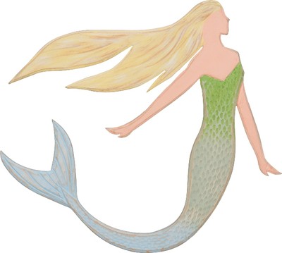 Primitive Wood Sign~MERMAID WALL ART/Shabby Cottage Chic/Nautical ...