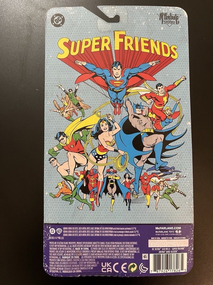 McFarlane DC RETRO Jayna and Gleek Super Friends Red Platinum Edition ...
