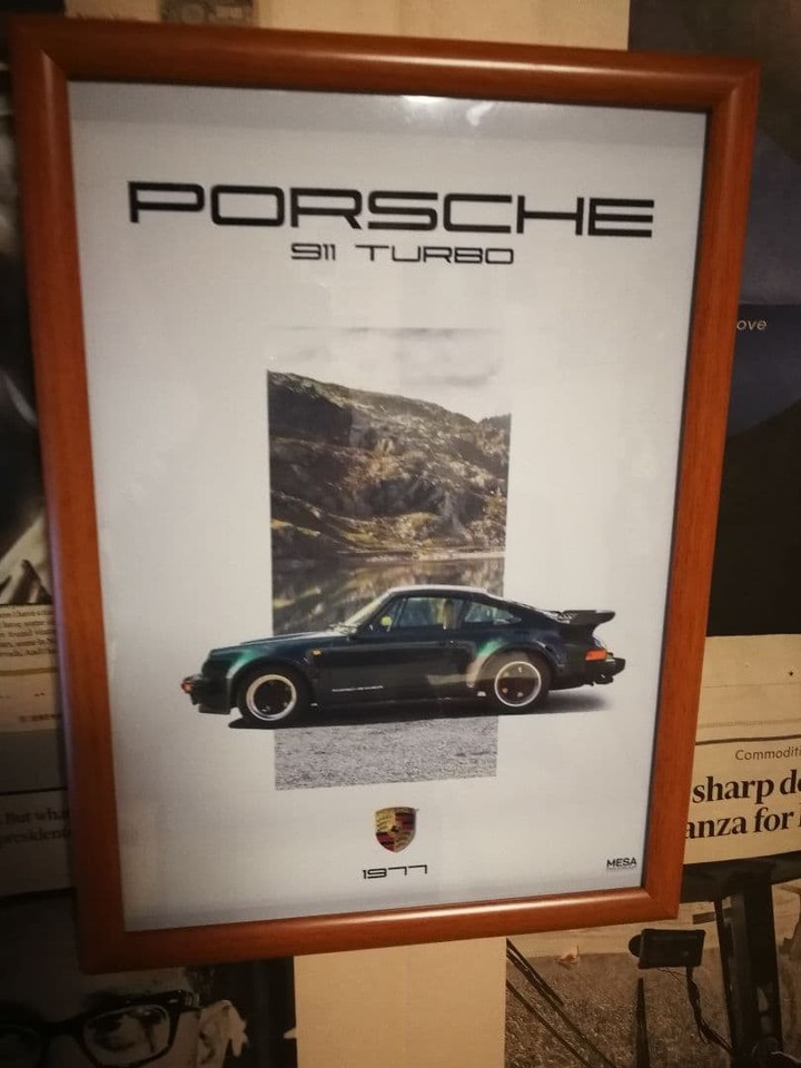 Porsche 911 Turbo 1977 Poster A4 w/Emblem Card 2L Classic Car Print | eBay