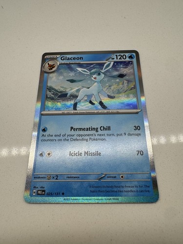 Pokémon TCG Glaceon 025/131 Holo Rare Prismatic Evolutions NM | eBay