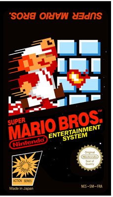 Super Mario Bros NES die cut replacement video game sticker Nintendo ...