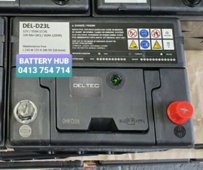 DELTEC 55D23L BRAND NEW HIGH CCA BATTERY 2 YEAR WARRANTY FREE SYDNEY ...