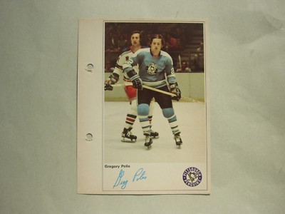 1971/72 TORONTO SUN NHL ACTION HOCKEY PHOTO GREG POLIS SHARP!! NA 71/72 ...