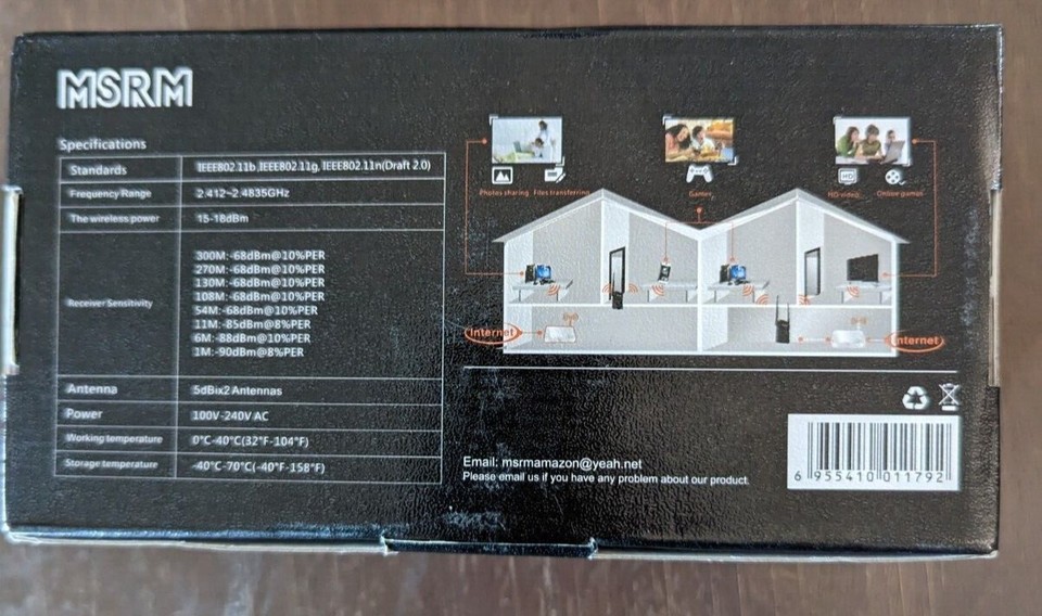 MSRM US302 Wi-Fi Range Extender, Booster with Antennas | eBay