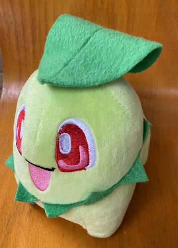 CHIKORITA!!! CUTE LEAFY POKEMON Plush TOY DOLL FIGURE POSEABLE LEAF ...