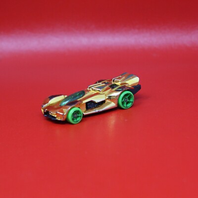 2016 Hot Wheels #42 Rev Rod Gold Chrome HW Super Chromes 1:64 Loose ...