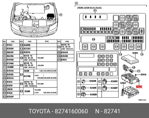 Genuine OE fuse box, 8274160060 for TOYOTA 82741-60060 | eBay.de