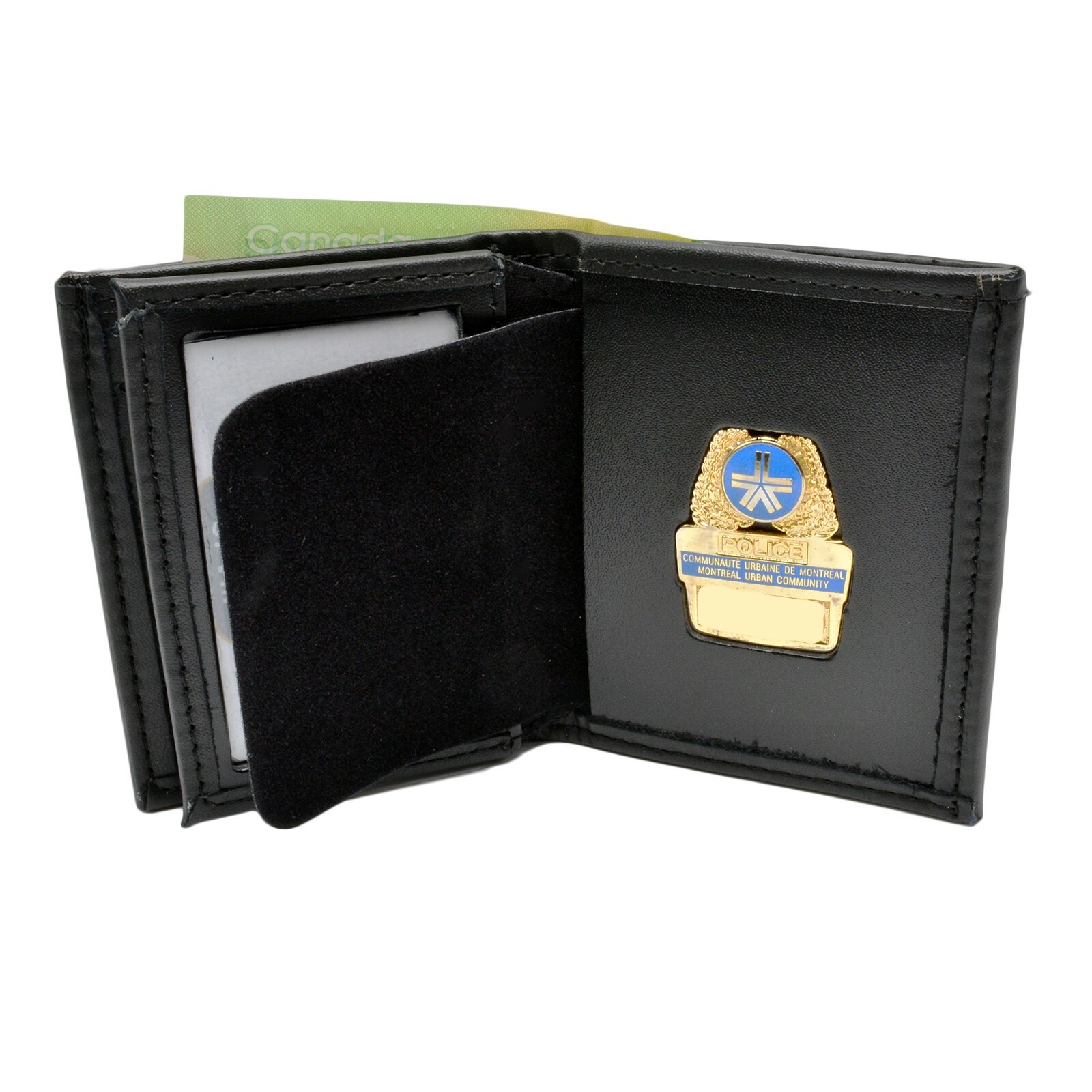 Perfect Fit Montreal Police Badge Wallet Bifold Leather Mens SPVM MUC ...
