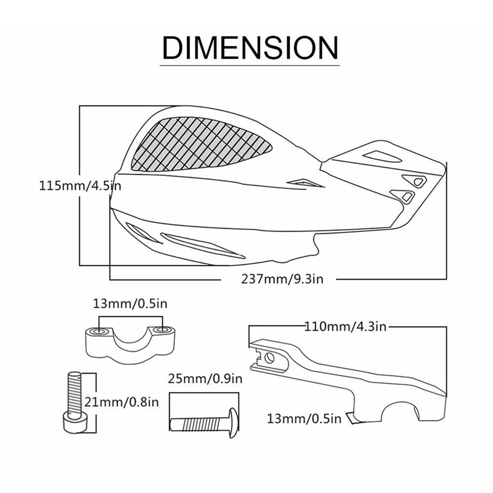 Motocross Hand Guard Hand Guards Protectors Handguards Handle Protector ...