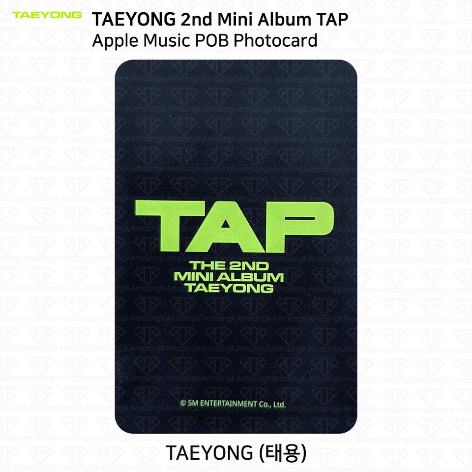 NCT TAEYONG 2nd Mini Album TAP POB Official Photocard Hidden Card ...