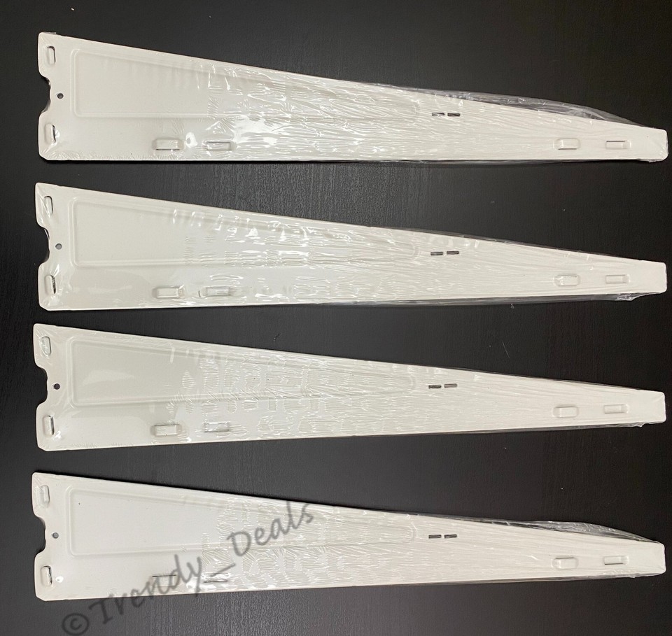 SET of 10 - Ikea BOAXEL Bracket for Shelf, Steel, White 15 ¾" 604.487. ...