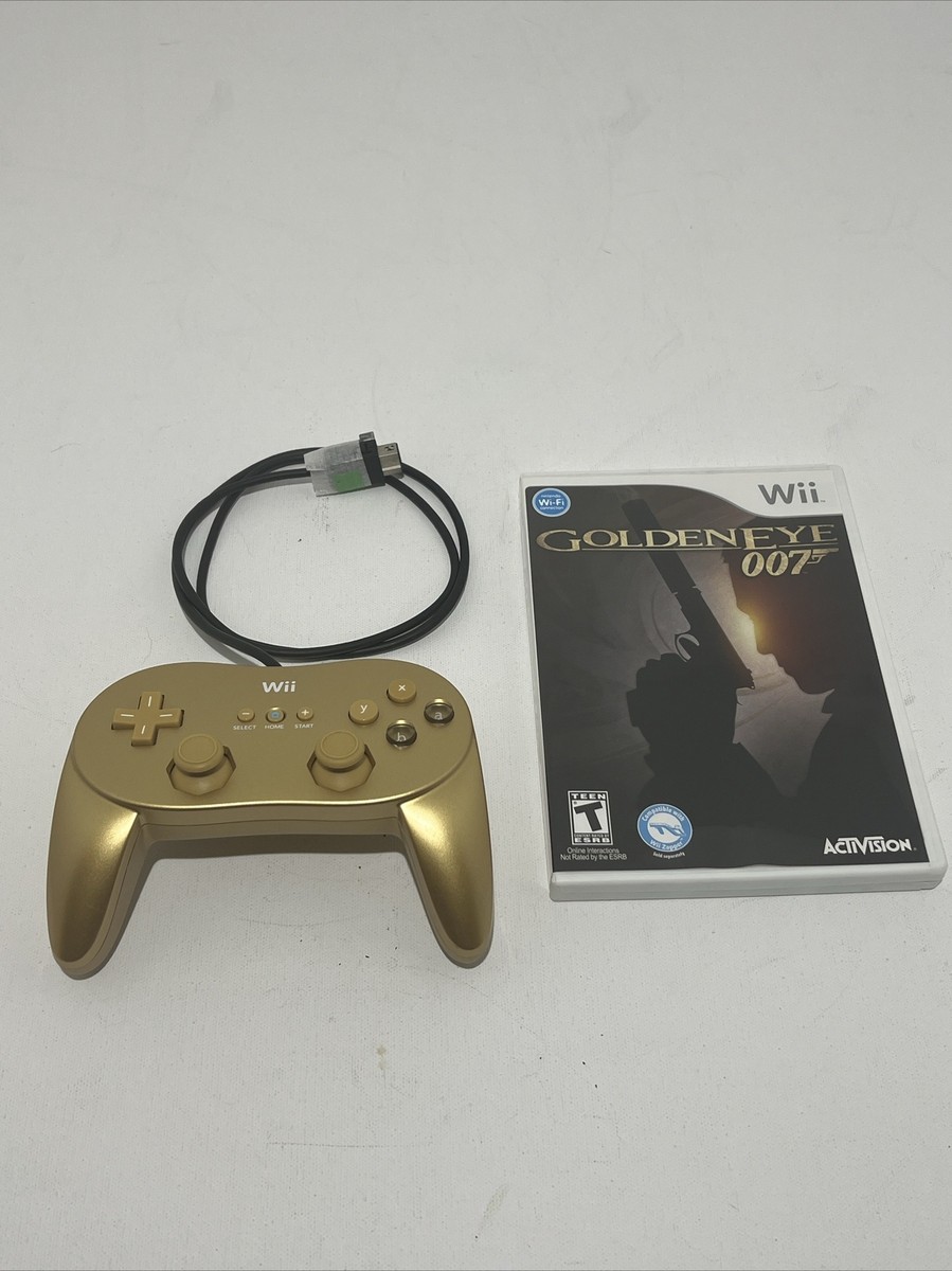 Goldeneye 007 Wii Golden Classic Controller Pro Bundle Goldeneye 007