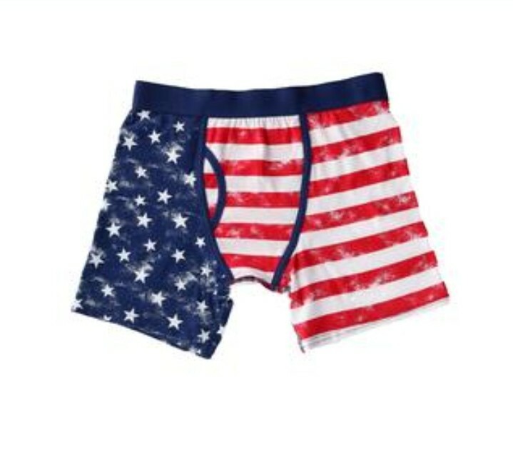 Bioworld Men's Distressed American Flag Boxer Brief Underwear Size ...