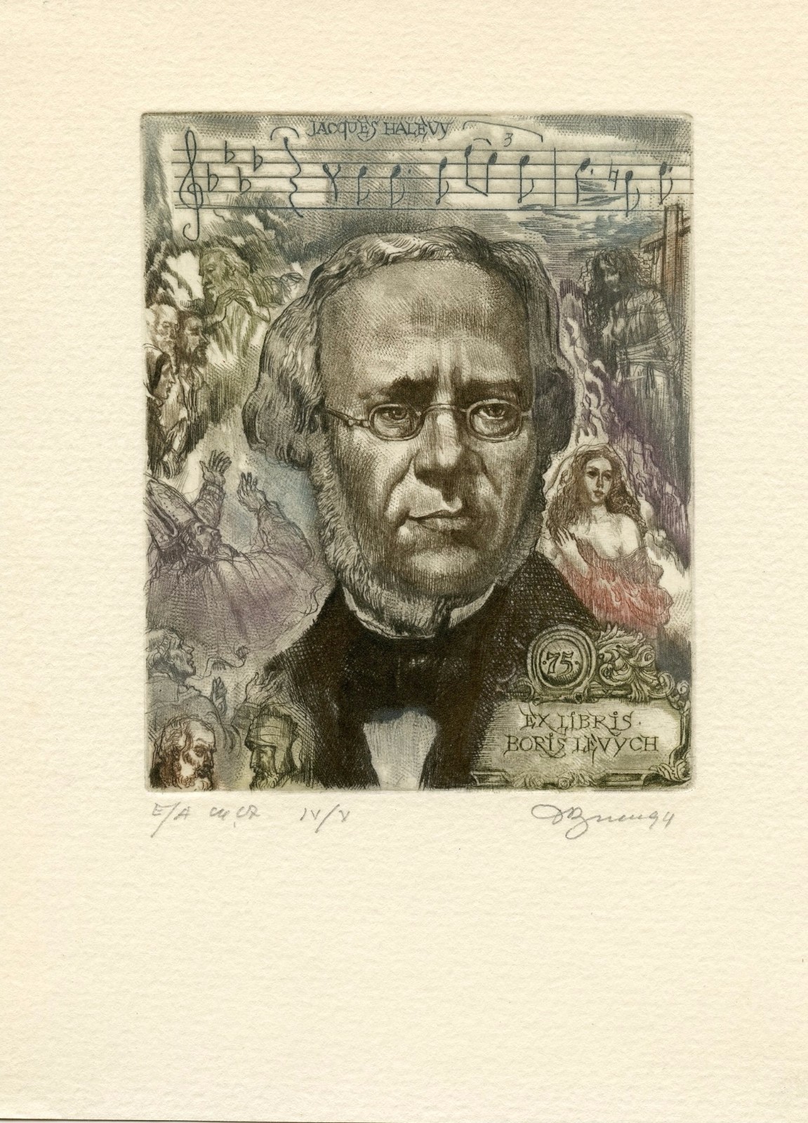 Fromental Halevy, France Music Limited Edition Etching,Ex libris by David Bekker | eBay