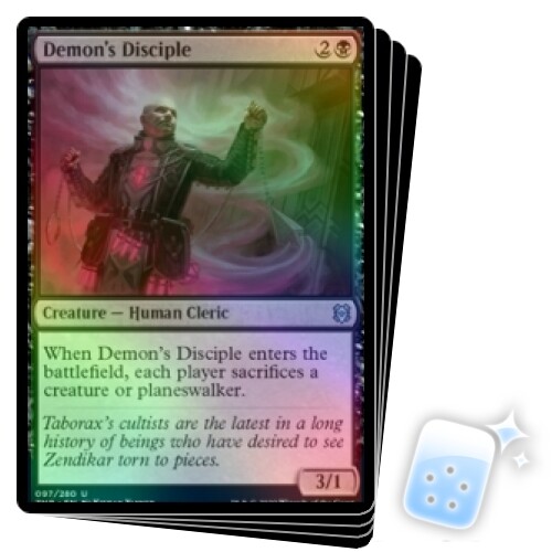 FOIL DEMON'S DISCIPLE X4 Zendikar Rising ZNR Magic MTG MINT CARD | eBay