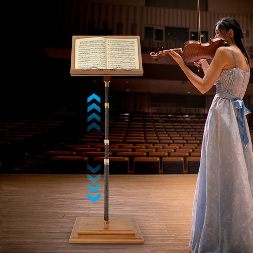 Musician's Bamboo Music Stand for Sheet Music Portable & Height ...