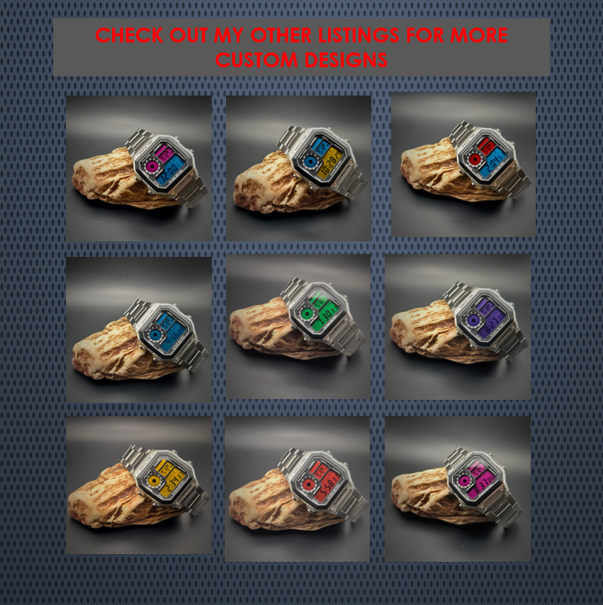 CASIO AE-1200WHD. Royale World Time Watch Mod. Negative Display ...