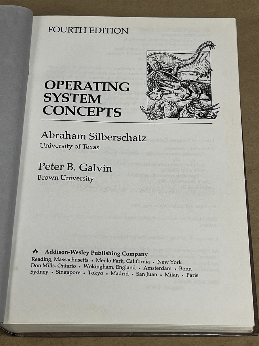 Operating System Concepts Fourth Edition