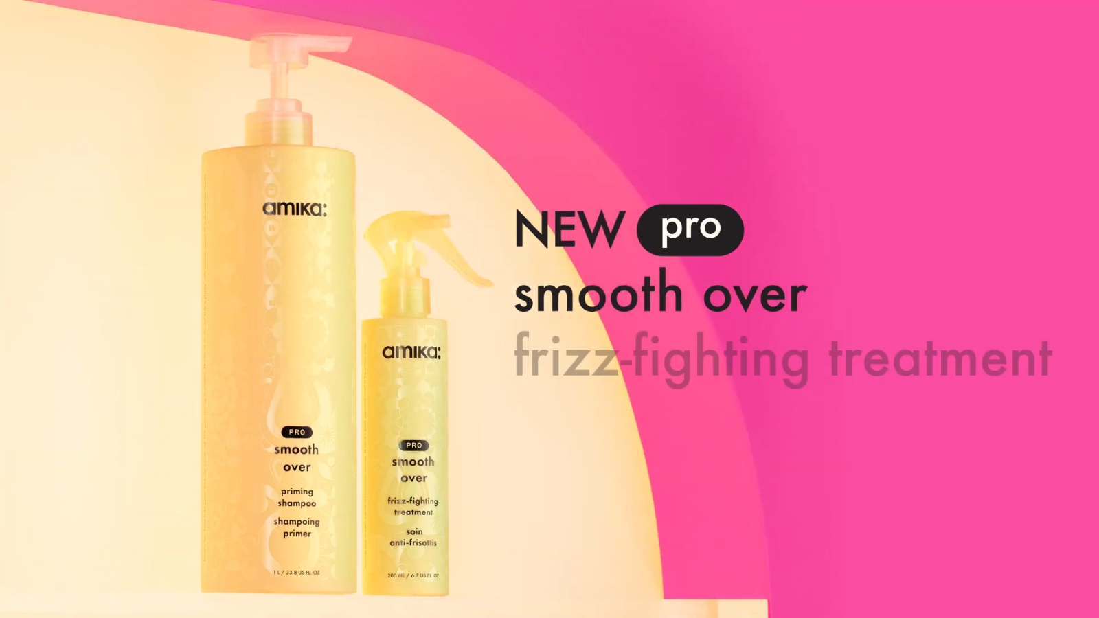 Amika Pro Smooth Over Priming Frizz Fighting Shampoo Sealed 33.8 oz + Liter Pump | eBay