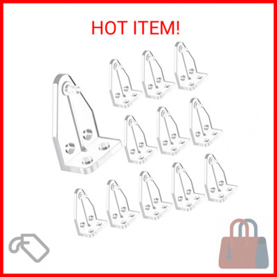 12 Pieces 1 Inch Hold Down Brackets Clear Plastic Blinds Hooks Blind ...