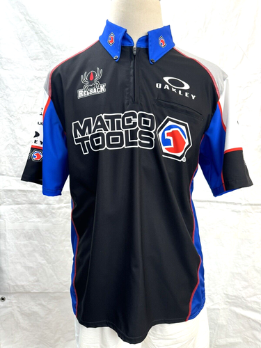 NHRA Fan Matco Tools Racing Black/Blue 1/4 Zip Short Sleeve Shirt Men's ...