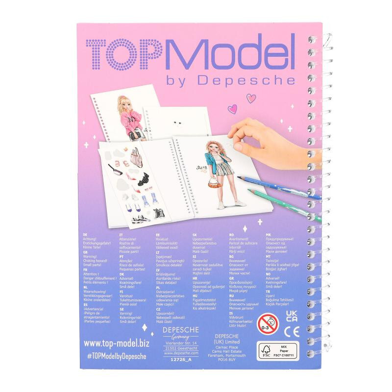 Create Your Top Model Pocket Colouring Book Talita fashion activity ...
