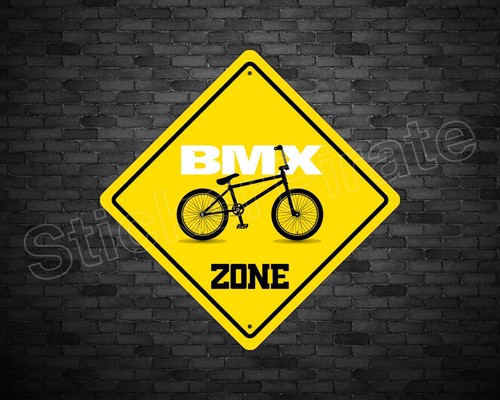 *Aluminum* Bmx Zone Funny Metal Novelty Sign 12"x12" | eBay