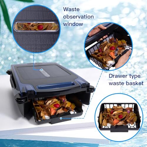 Pool Surface Cleaner Robot with Solar and Rechargeable Dual Mode ...