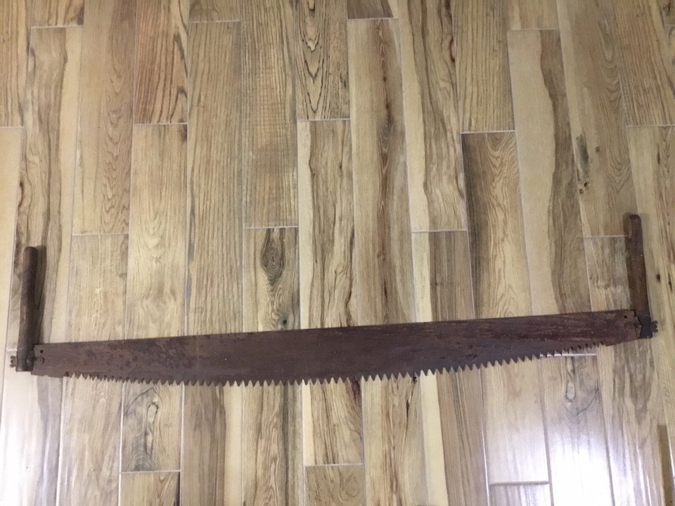 Two Man 60'' Vintage Crosscut Saw Logging Tree 5ft Cross Cut 1930s Wood ...