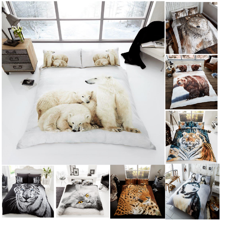 3D Premium Modern Duvet Set Quilt Cover Bedding Set with Pillow Cases ...