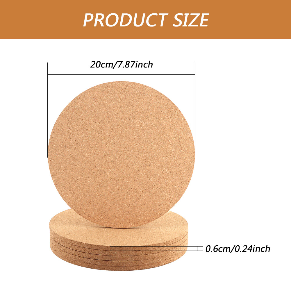 6pcs Cork Trivet Convenient Thick Coaster Pots For Hot Dishes Pans High ...