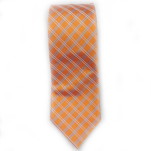 Di Ban Gu Orange Striped Silk Tie 3 x 60 | eBay