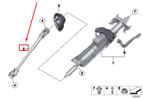 BMW F22 STEERING SPINDLE BOTTOM W/DOUBLE JOINT 6791299 32306791299 NO🇺🇸 ...