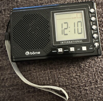 Vintage Borne Portable LCD Digital 12 Band AM/FM/ Radio Alarm Clock ...