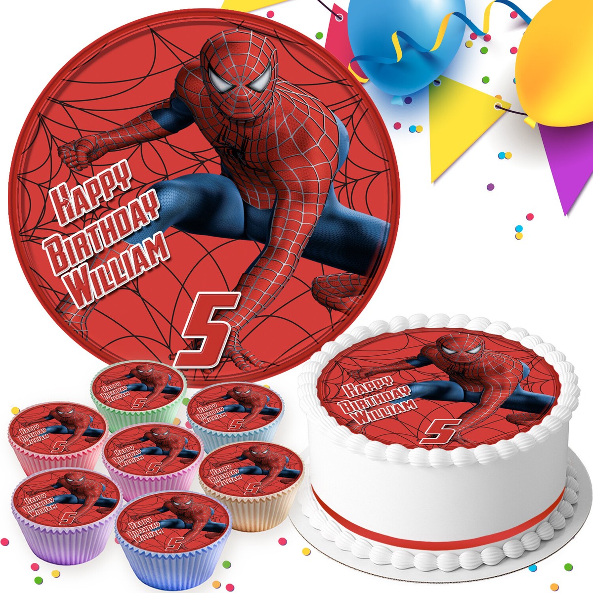 Edible Cake Images Spiderman Cake Wrap // Spider Man – Edible Cake