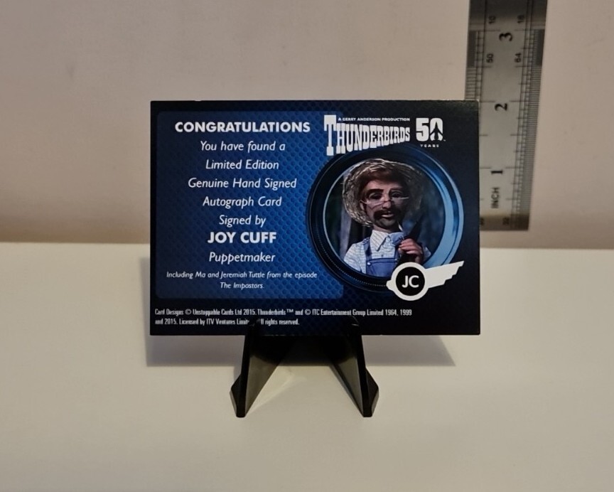 Thunderbirds 50 Years Joy Cuff Autograph Trading Card JC (Unstoppable ...