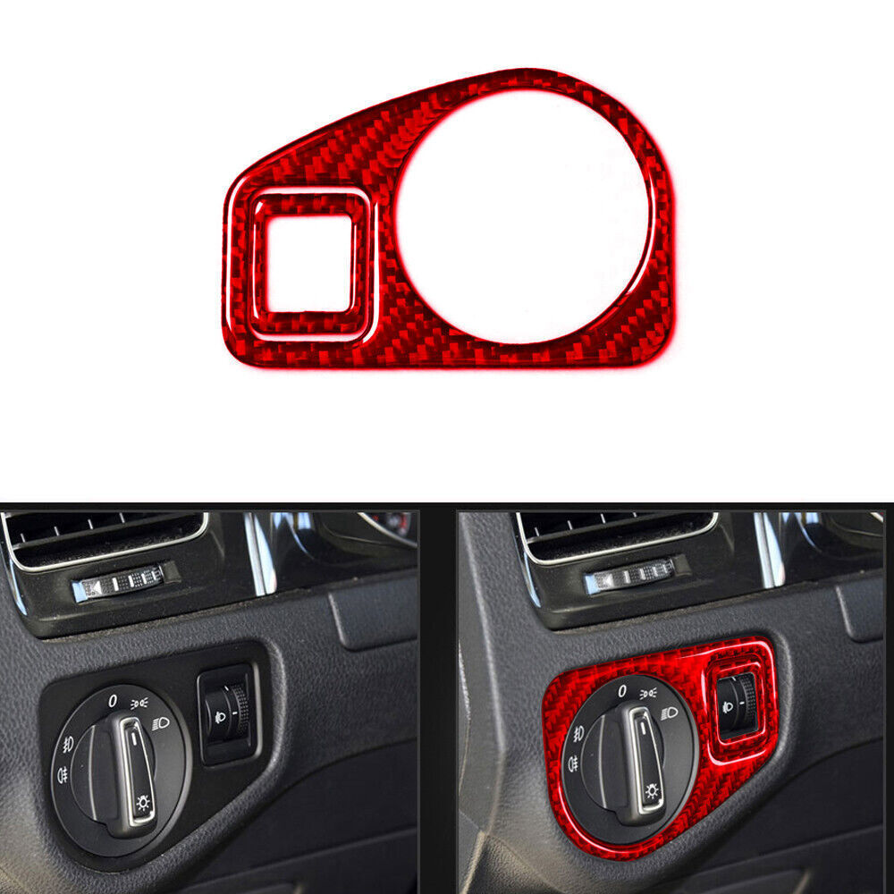 For VW Golf MK7 2013-2019 Carbon Fiber Front Headlight Switch Cover ...