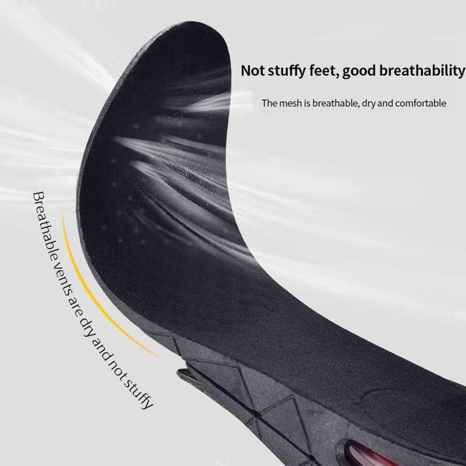 Invisible Shoe Lift Height Increase Insole Foot Pad Insert Riser ...