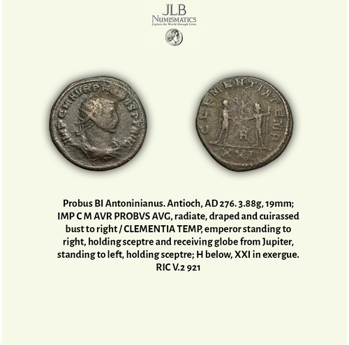 Ancient Rome, Probus BI Antoninianus. Antioch, AD 276. CLEMENTIA TEMP. | eBay