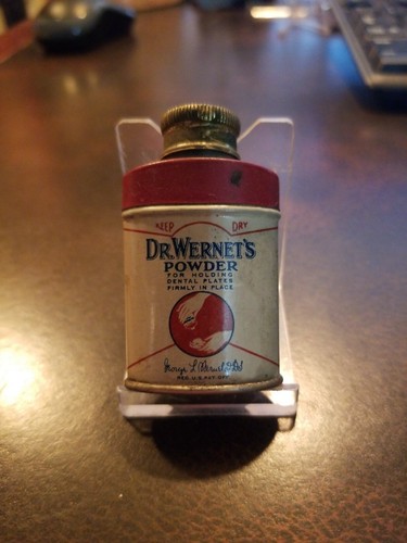 Vintage 1920s Dr. Wernet's False Teeth Powder Small Trial Sample Tin ...